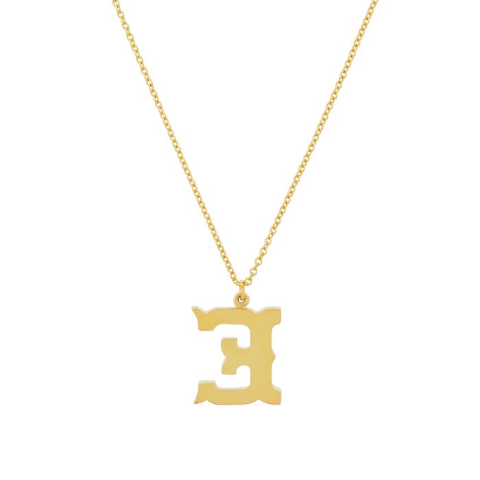 18ct Enamelled Letter E Necklace Alex Monroe Jewellery