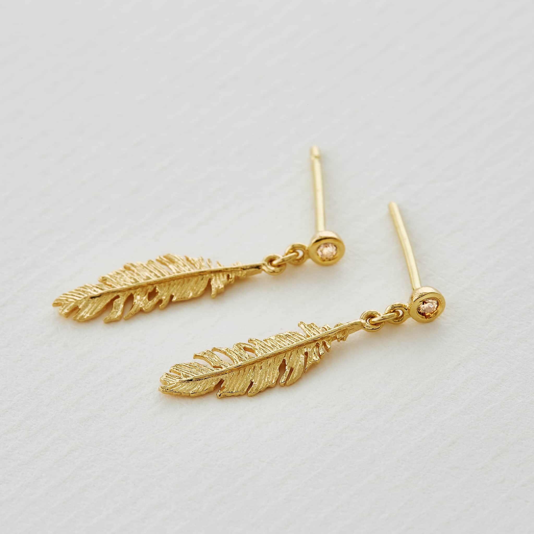 Alex Monroe Feather Earrings 2024 www.epicamlv
